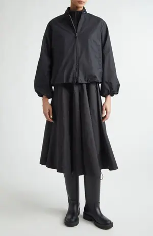 Moncler Mixed Media Technical Midi Shirtdress
