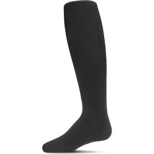 MEMOI Ribbed Cotton Tights - Black