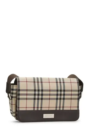 Burberry House Check Flap Crossbody - Brown