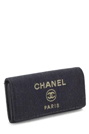 Chanel Canvas Deauville Wallet
