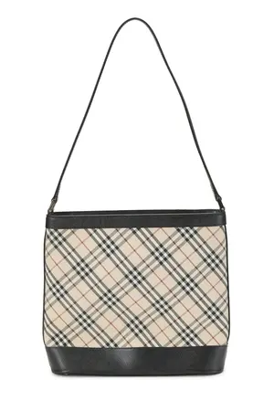 Burberry Jacquard Check Pocket Bucket Tote