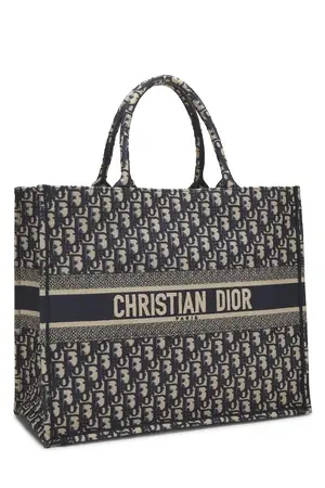 Dior Oblique Book Tote - Navy