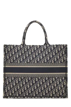 Dior Oblique Book Tote - Navy