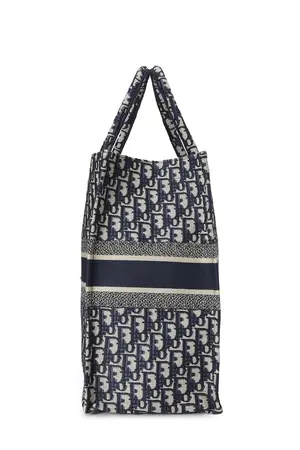 Dior Oblique Book Tote - Navy