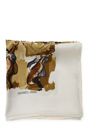 Hermès Multicolor 'concerto' Silk Scarf 90