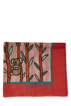 Hermès Multicolor 'koala Pareo' Cotton Scarf