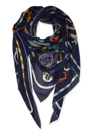 Hermès Multicolor 'bouclerie Moderne En Casaques' Cashmere Triangle Scarf