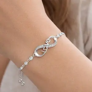 DONATELLO GIAN Adjustable Crystal Love Bracelet