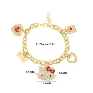 HELLO KITTY Crystal Charm Bracelet