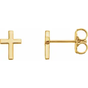 BALACIA Cross Earrings 14k Gold - Yellow Gold