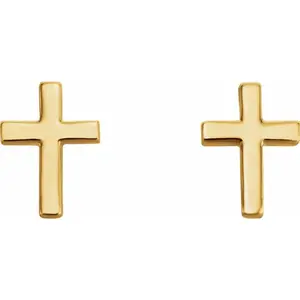 BALACIA Cross Earrings 14k Gold
