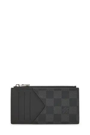 LOUIS VUITTON Damier Graphite Coin Card Holder - Black