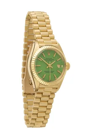 Rolex Stella 18k Gold Datejust President 6917 26mm - Green