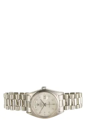 Rolex White Gold Diamond Dial President 36mm