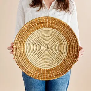 KANJU INTERIORS Pete Banana Bark Basket - Natural
