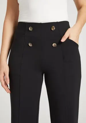 Betabrand Atlantic Dpyp Dress Pant Yoga Pants Wide Leg - Black