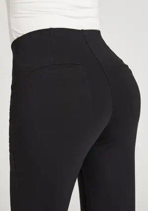 Betabrand Atlantic Dpyp Dress Pant Yoga Pants Wide Leg - Black