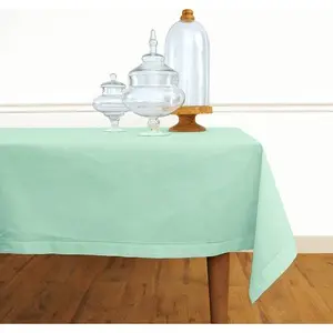 SOLINO HOME Cotton Hemstitch Tablecloth - Aqua