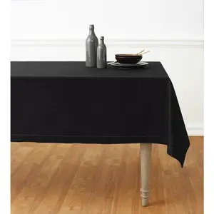 Solino Home Cotton Hemstitch Tablecloth - Black