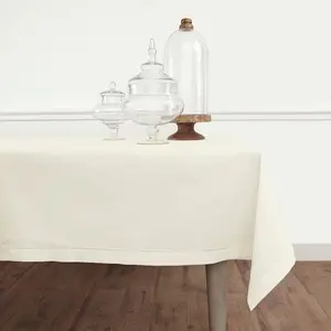 Solino Home Cotton Hemstitch Tablecloth - Ivory