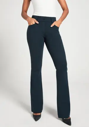 Betabrand 7-pocket Dress Pant Yoga Bootcut - Navy