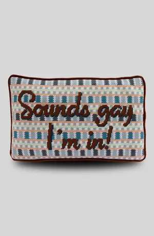 FURBISH Needlepoint Pillow - Sounds Gay