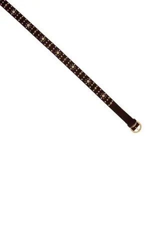 Sandro Suede Belt With Metal Rivets