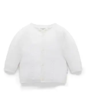 PUREBABY Essentials Layette Cotton Cardigan