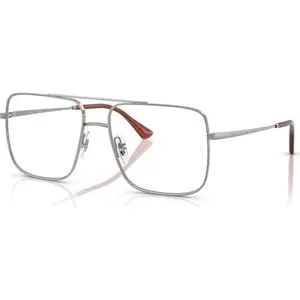 Ray-ban 56mm Square Eyeglasses - Silver