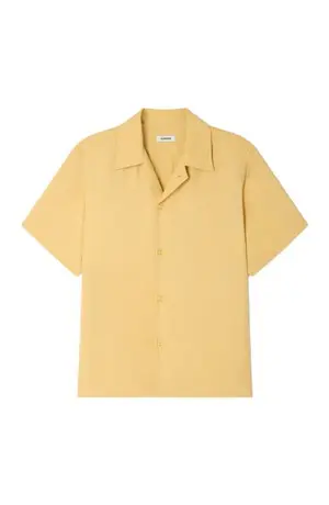 Sandro Loose-fit Shark Collar Shirt - Light Yellow