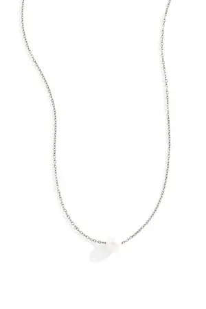 MINT & LILY Floating Pearl Necklace - Silver