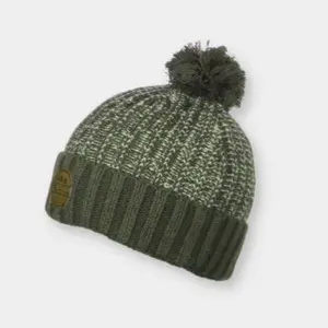 KANUT SPORTS Mission Cable Knit Beanie - Olive/cream