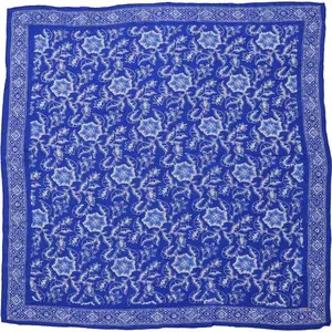 KASIH CO-OP Hand Dyed Batik Bandana - Blue Tendril
