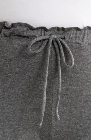 24SEVEN COMFORT APPAREL Stretch Drawstring Pants - Smoke