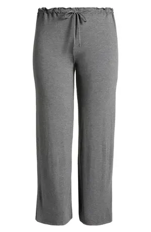 24SEVEN COMFORT APPAREL Stretch Drawstring Pants - Smoke