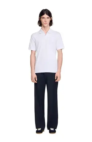 Sandro Logo Polo Shirt - White