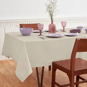 Solino Home Cotton Linen Plain Tablecloth For Dining Table Linen