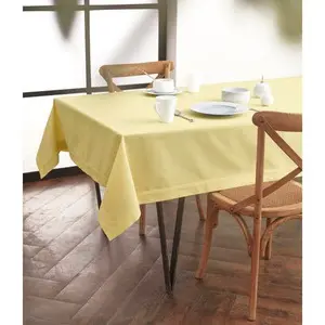 Solino Home Cotton Plain Tableclothdru - Yellow