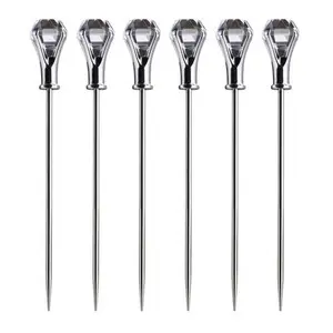 PRODYNE Diamond Head Martini Picks, Set Of 6
