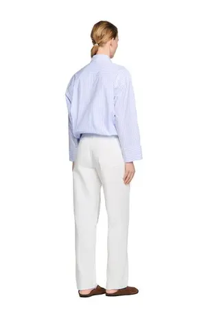 Sandro Cropped Striped Shirt
