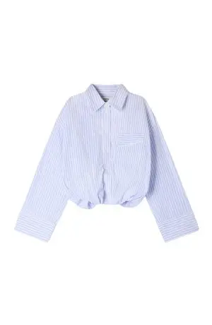 Sandro Cropped Striped Shirt