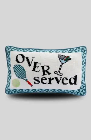 FURBISH Needlepoint Pillow - Overserved