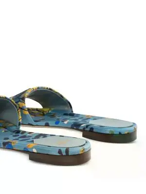 Fendi Logo Embroidery Slides