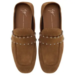 GIUSEPPE ZANOTTI Rupert Studded Moccasins - Light_brown