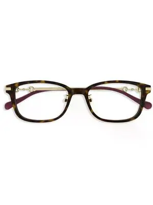 Gucci Square-frame Glasses - Brown