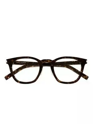 Saint Laurent Tortoiseshell-patterned Rectangle-frame Glasses - Brown