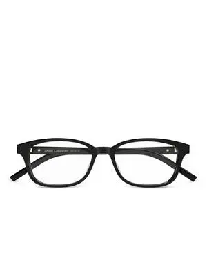 Saint Laurent Rectangle Acetate Eyeglasses - Black