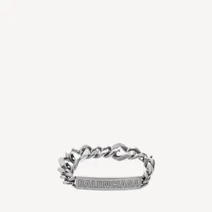 Balenciaga Plate Twist Bracelet - Silver