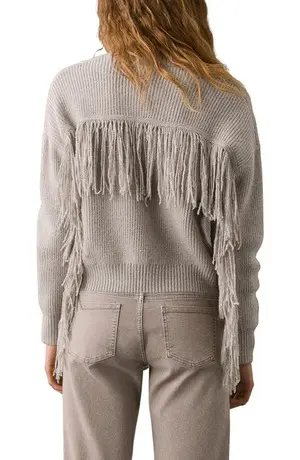 Mango Fringe Accent Sweater