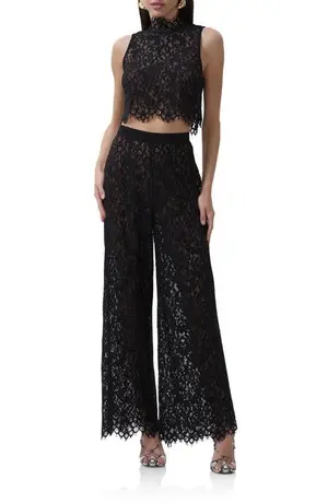 AFRM Cayne Sheer Lace Crop Tank